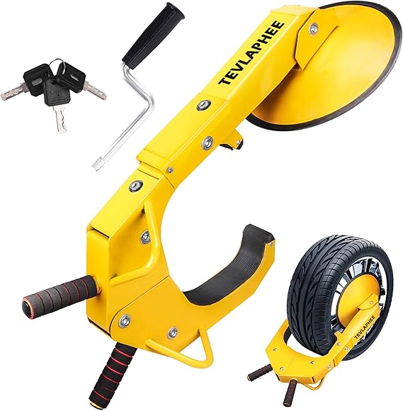 Amazon.com: Tevlaphee Wheel Lock - Car Boot Anti-Theft Trailers Wheel ...
