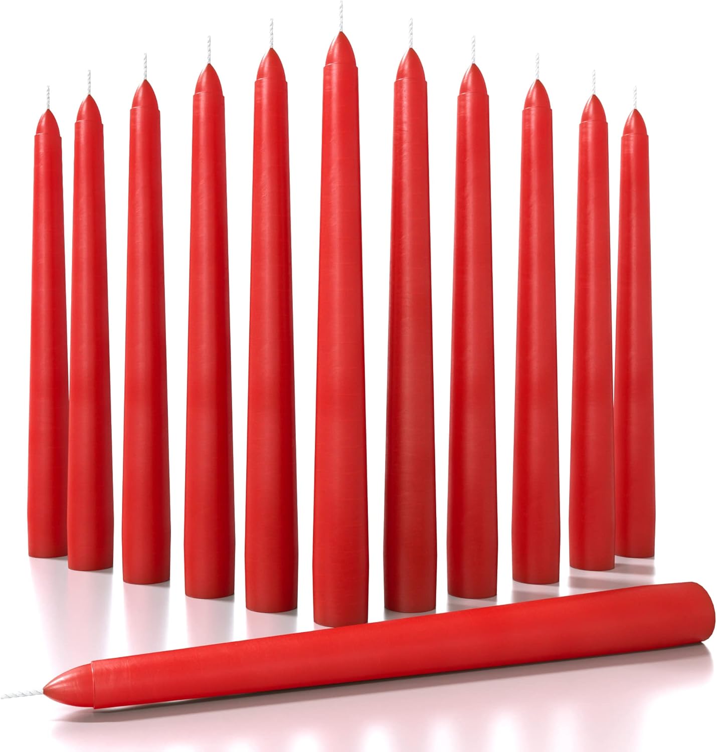 Amazon.com: CANDWAX 8 inch Taper Candles Set of 12 - Dinner Candles ...