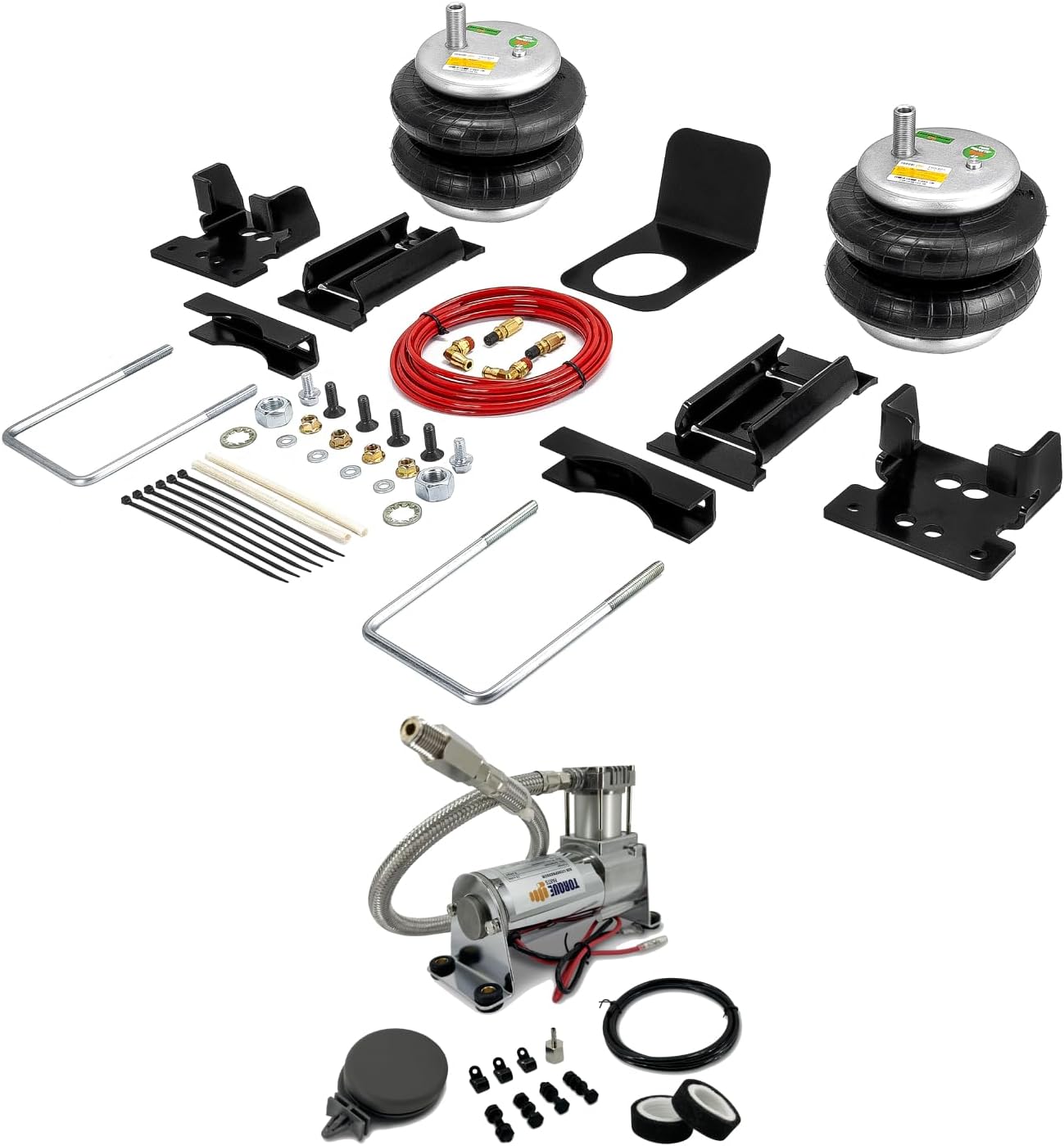 Amazon.com: TORQUE Compressor and Air Suspension Bags Kit for 2013-2024 ...