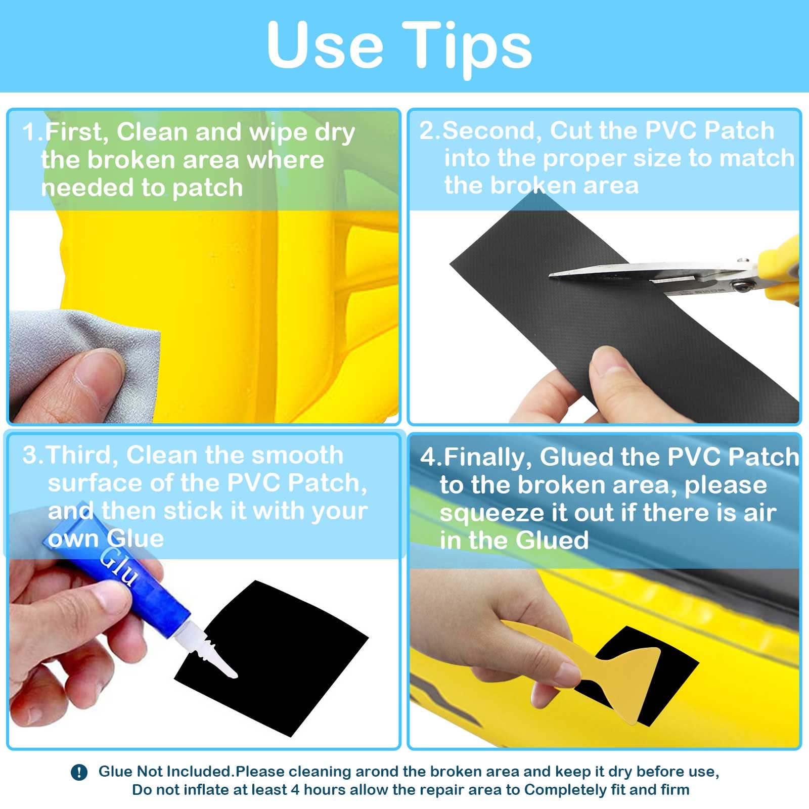 Snapklik.com : Kayak Patches Raft Patch PVC Inflatable Repair Rafts ...