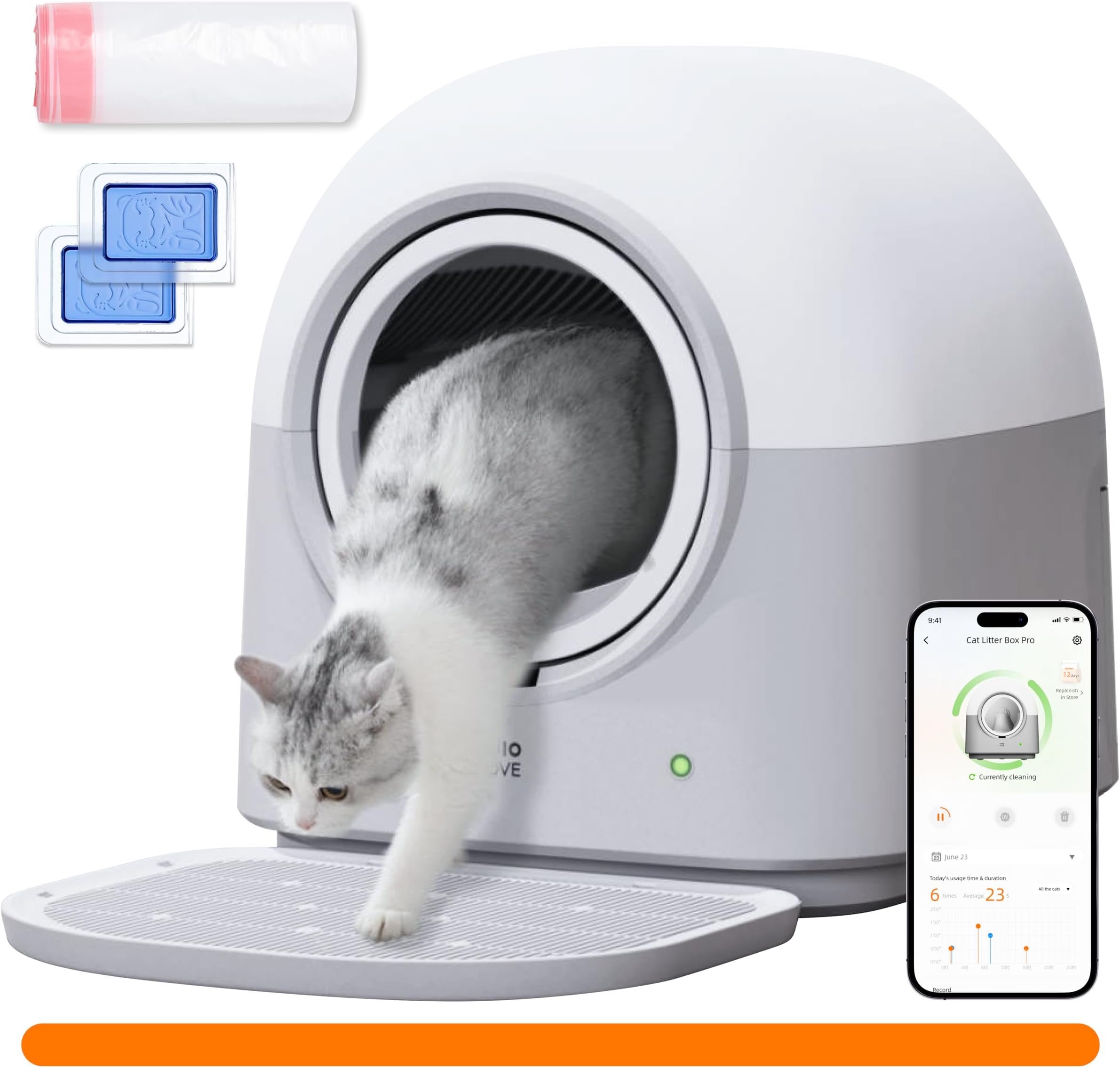 Amazon.com: ABRCT Self-Cleaning Litter Box Automatic Electronic Hands ...
