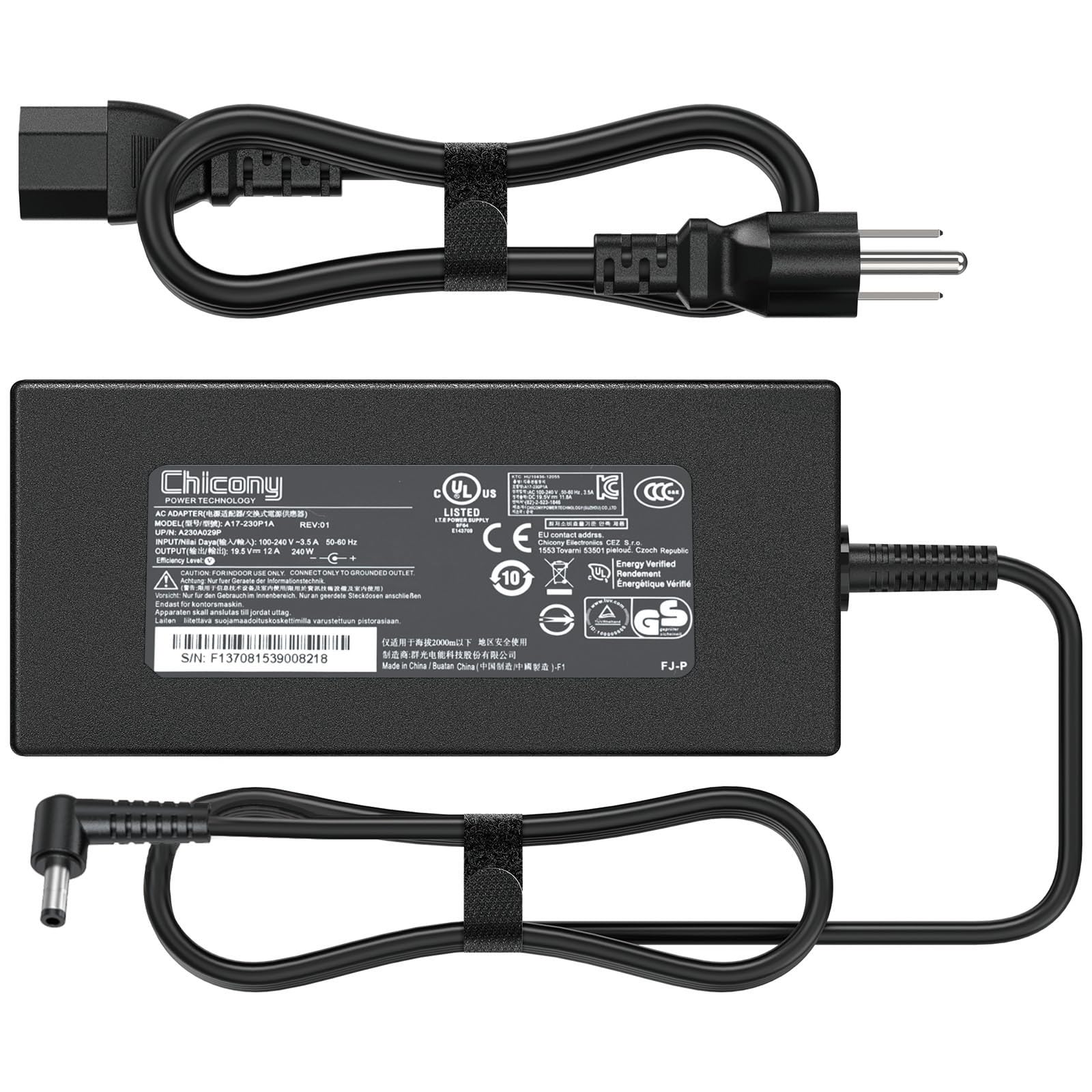 Amazon.com: 240W Laptop Charger for Gigabyte Aorus 17 16X 9SG AKG ASG ...