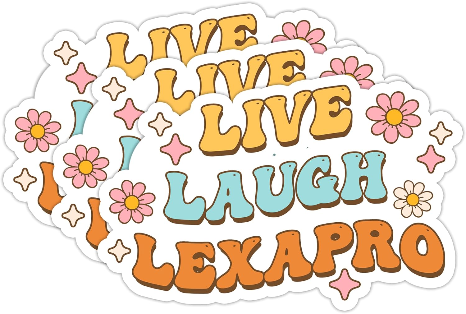 Amazon.com: (3Pcs) Live Laugh Lexapro Stickers, Many Sizes Die-Cut ...