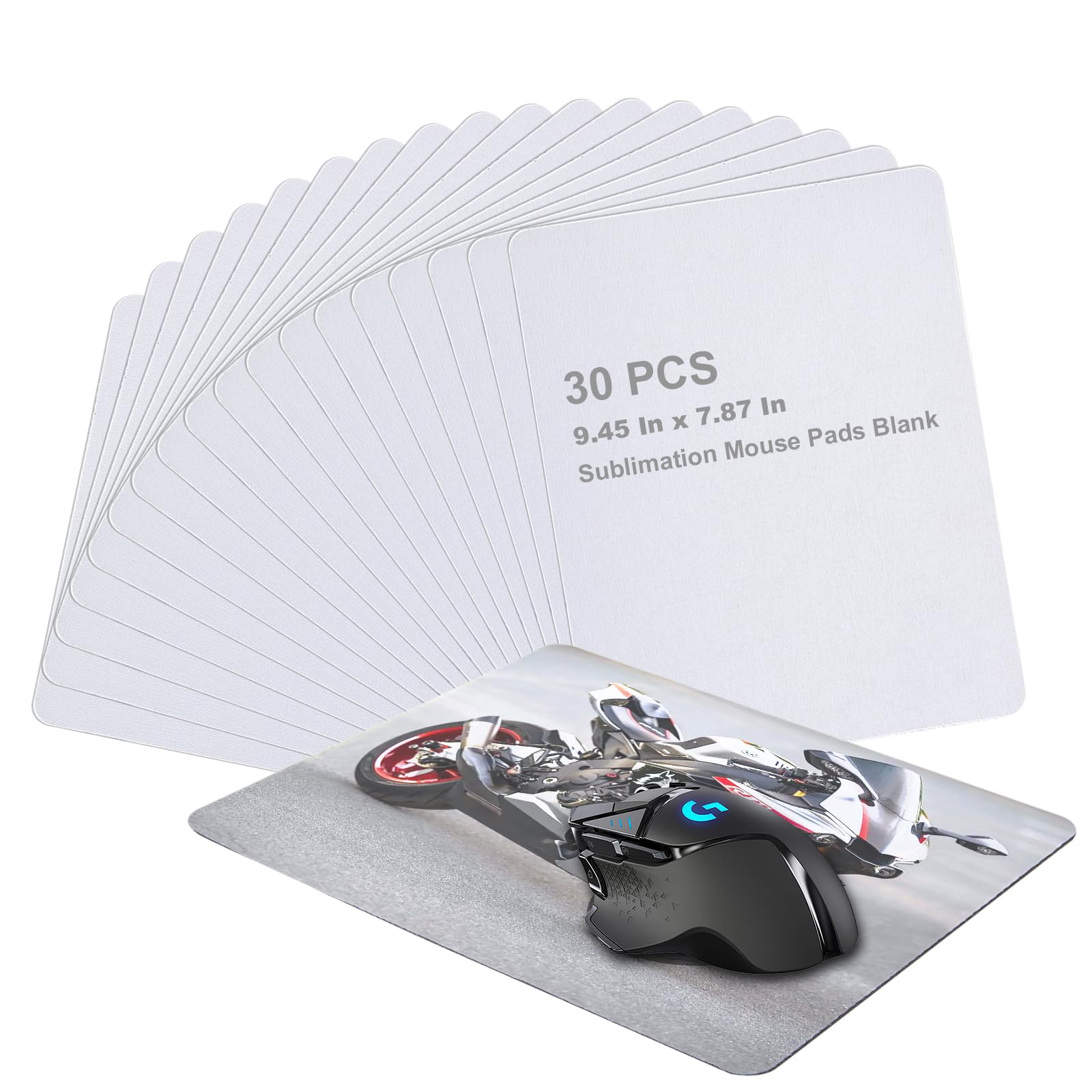 Amazon.com: ZUQIAN 30 Pieces Sublimation Mouse Pads Blank 9.45in x 7 ...