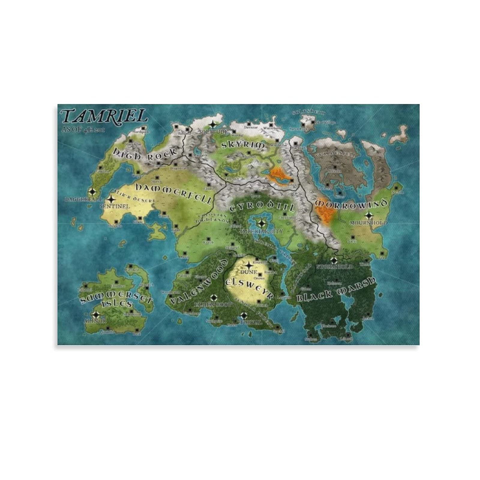 Mapa De Tamriel Em Alta Resolucao Tamriel In Game Maps In HD At