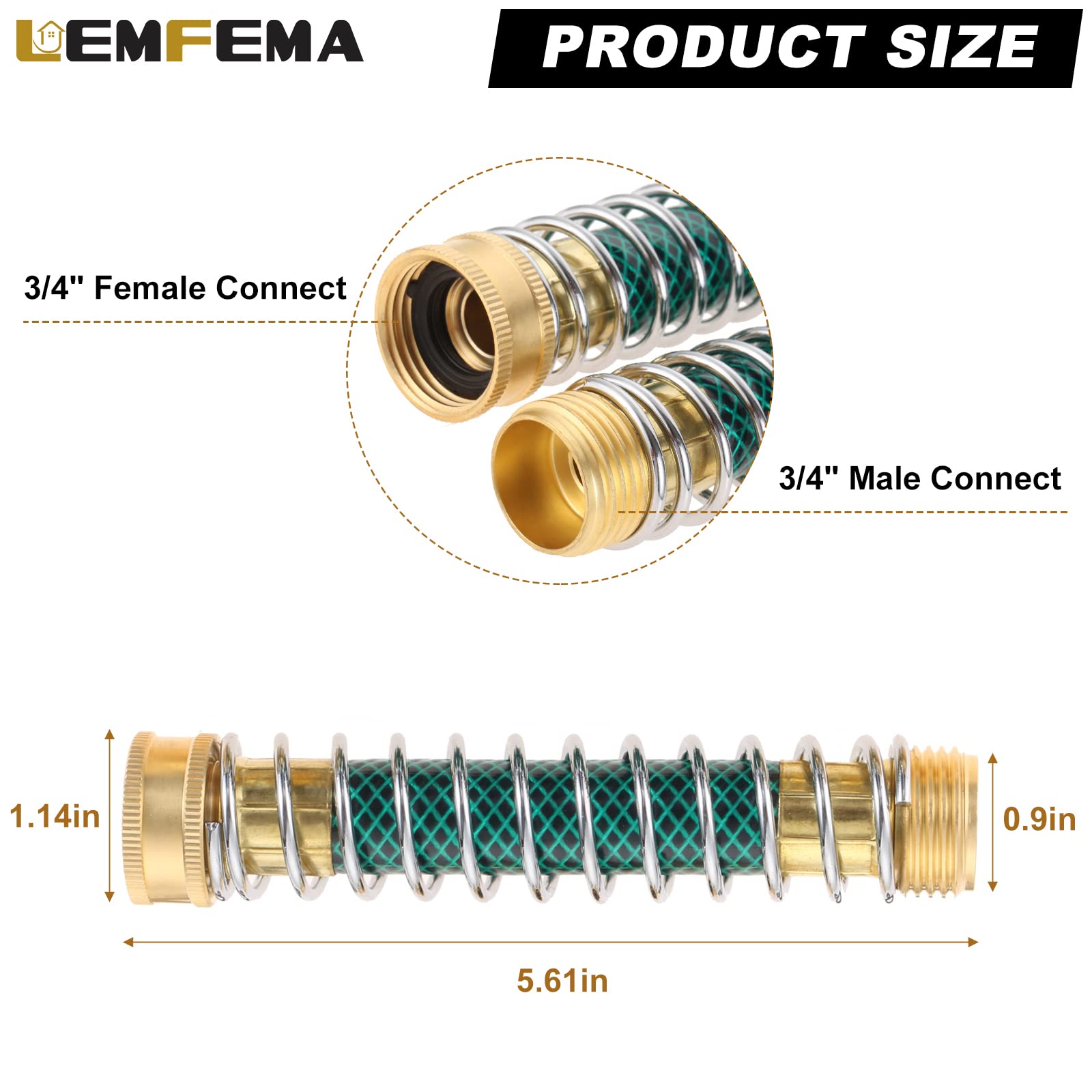Snapklik.com : Lemfema Garden Hose 90 Degree Solid Brass Hose Elbow ...