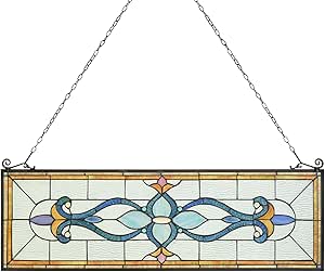 Amazon.com: Capulina Large Horizontal Stained Glass Window Panels ...