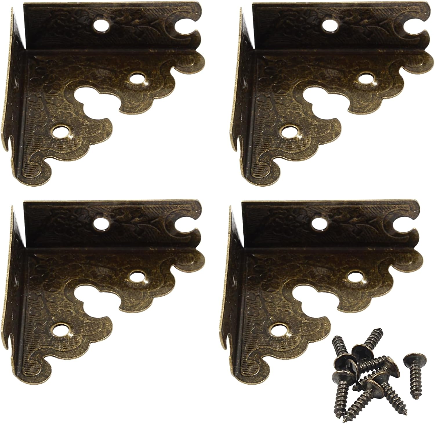 Amazon.com : Kemcatui Antique Bronze Jewelry Box Corner Cover - 4 Pack ...