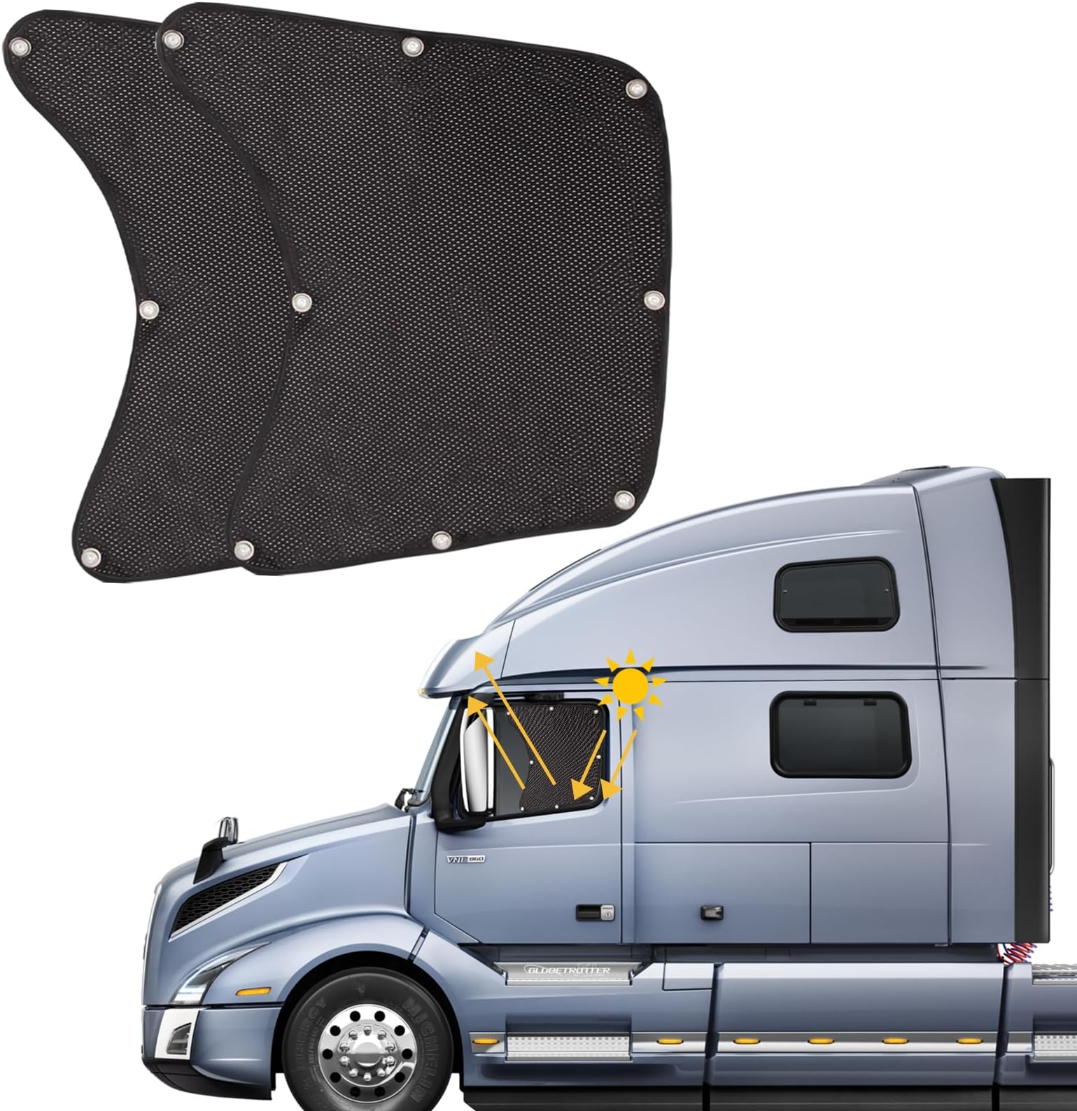 Amazon.com: Side Window Sun Shade for Semi-Truck - Custom Fit for ...