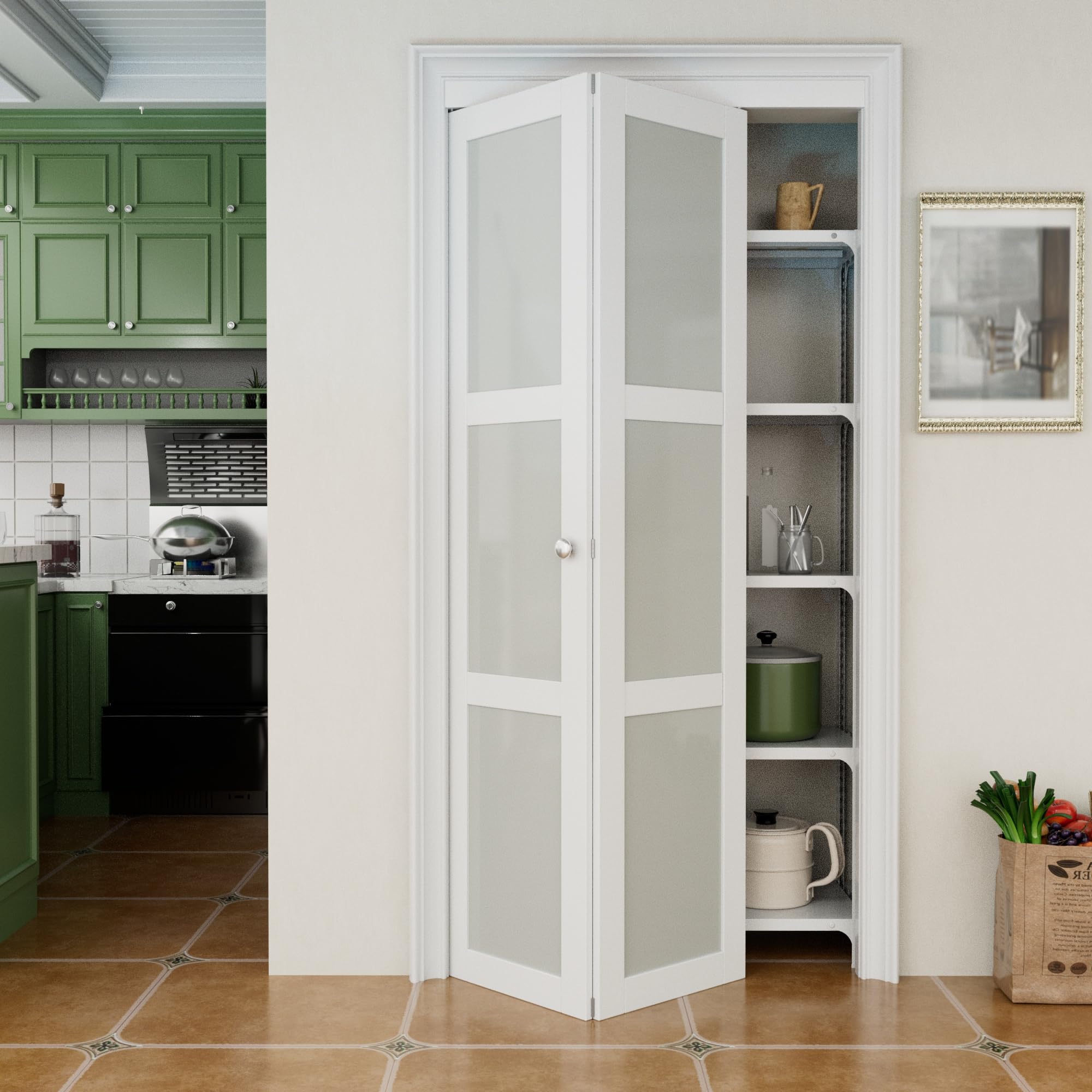 Glass Bifold Pantry Doors Design Ideas