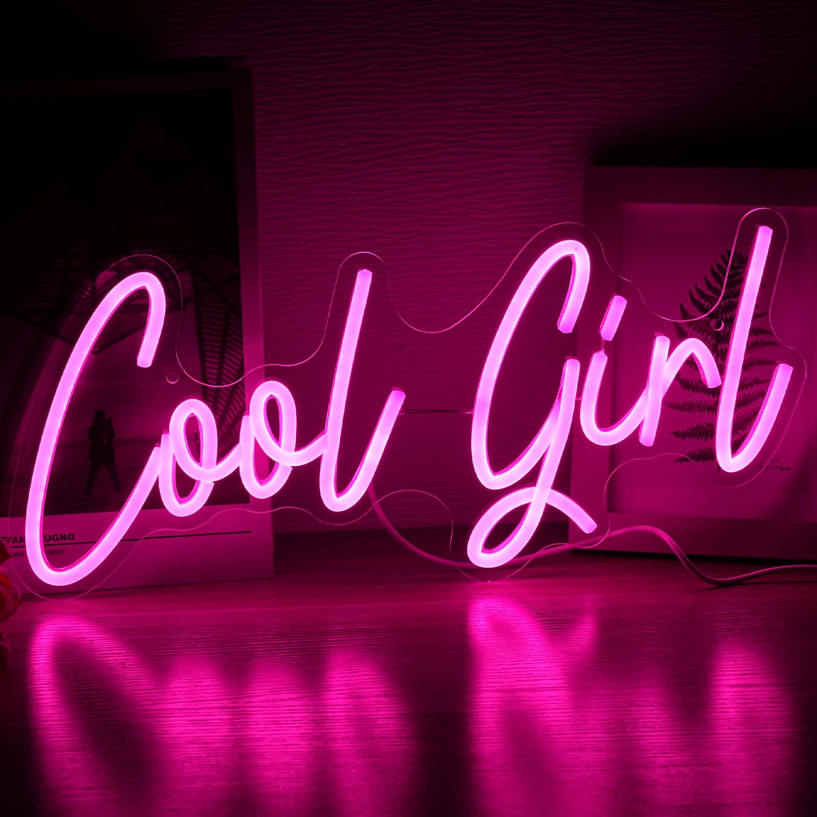 Snapklik.com : Cool Girl Neon Sign Pink Letter LED Neon Lights For Home ...