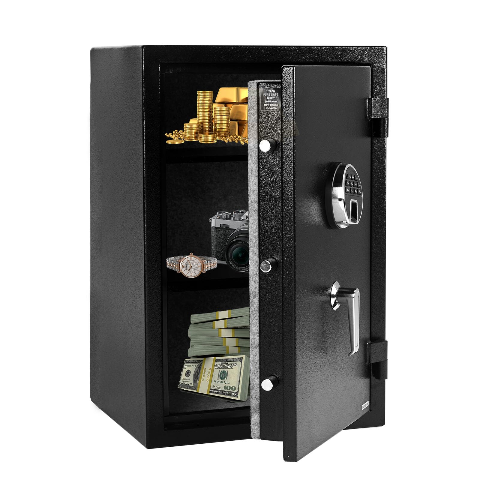 Buy Winado Biometric Fingerprint Fireproof Safe Box, Heavy Duty ...