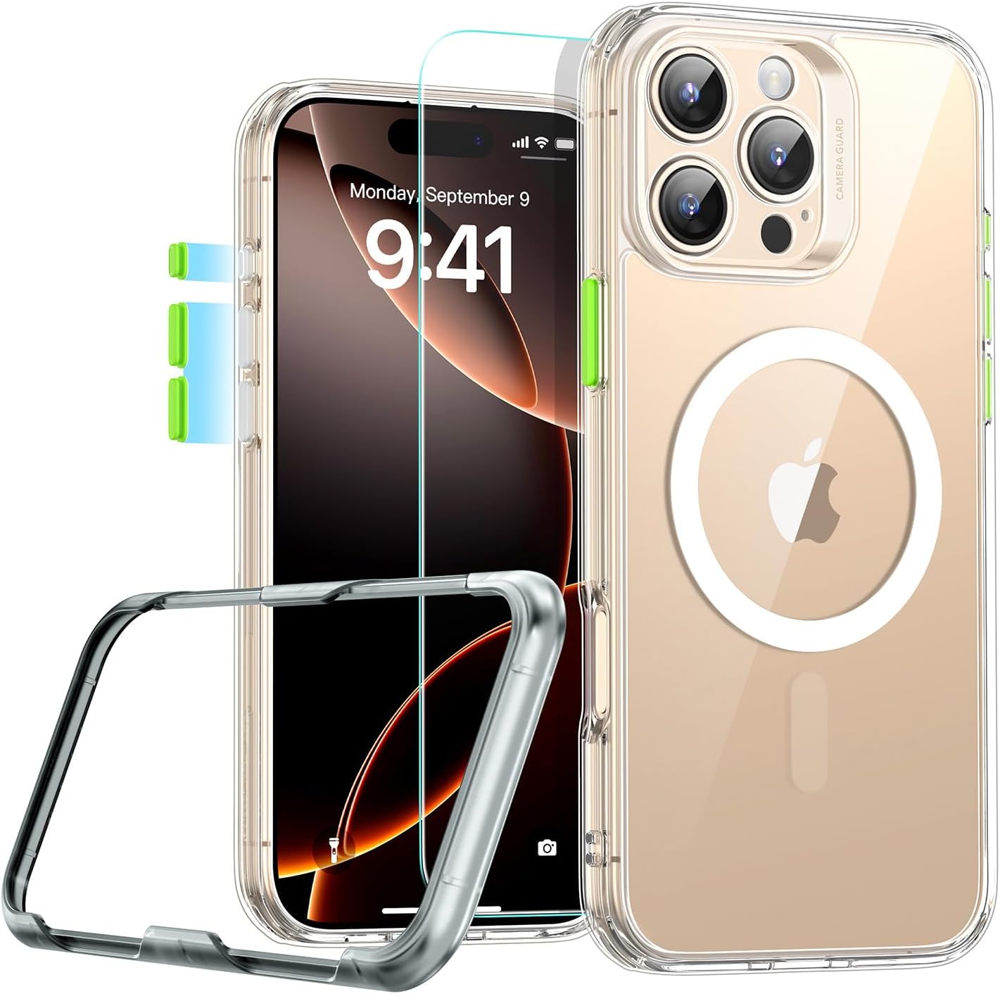 Amazon.com: ESR for iPhone 16 Pro Case (4 in 1) Set, Translucent Matte Case, Compatible with ...