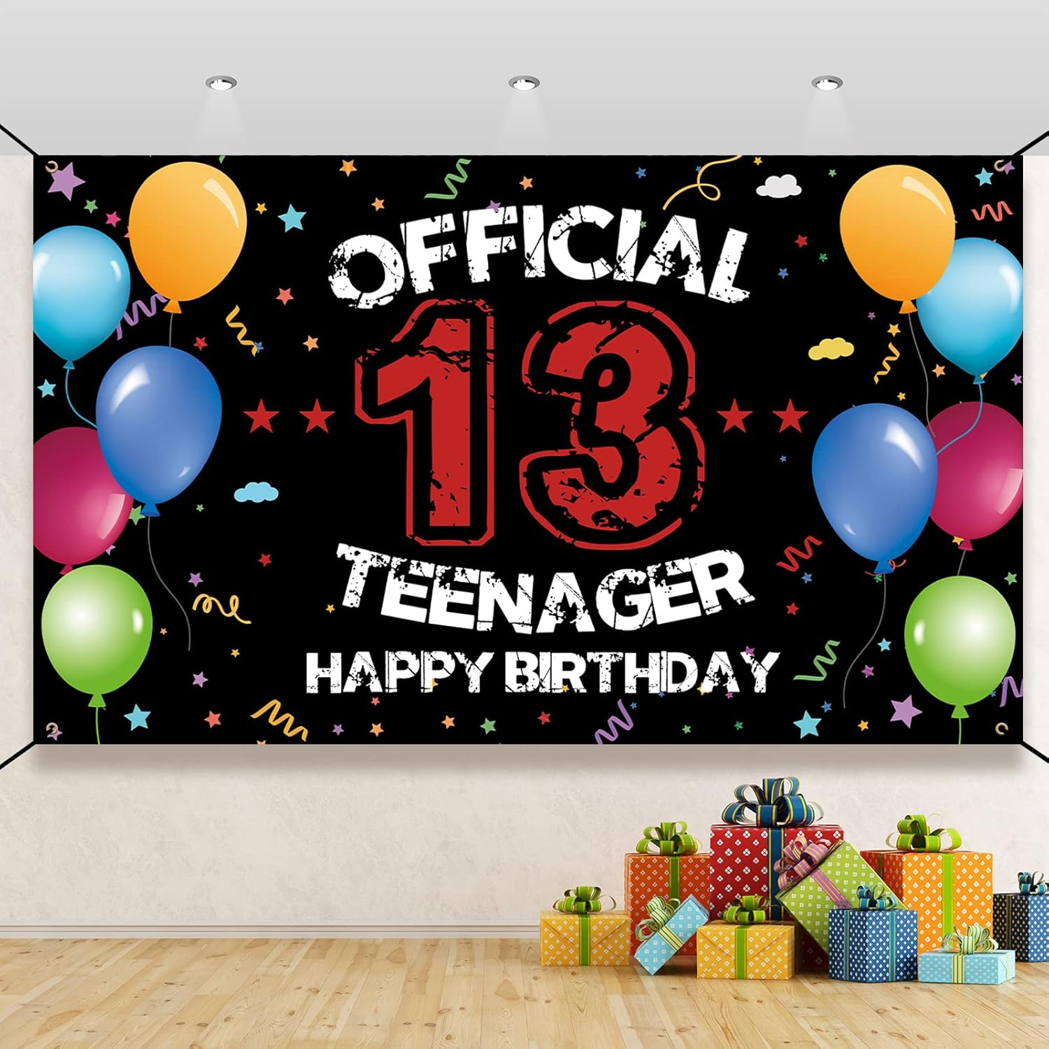 Amazon.com : HTDZZI 13th Birthday Decoration for Boys Girls, Happy 13th ...