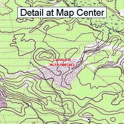 Amazon.com: USGS Topographic Quadrangle Map - Lakehurst, New Jersey ...
