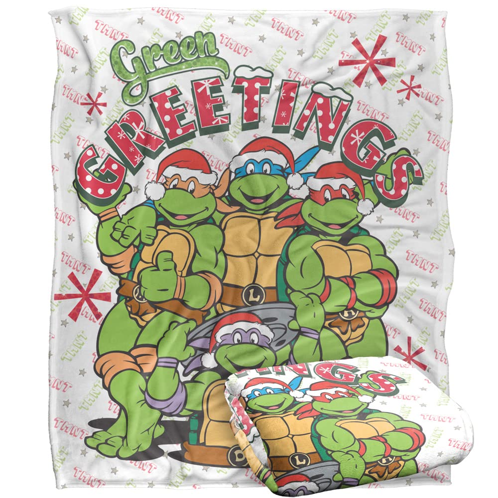 Buy TMNT Teenage Mutant Ninja Turtles Blanket, 50"x60" Green Greetings ...