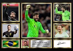 Alisson Becker Signed Autograph Photograph Display - Perfect for ...
