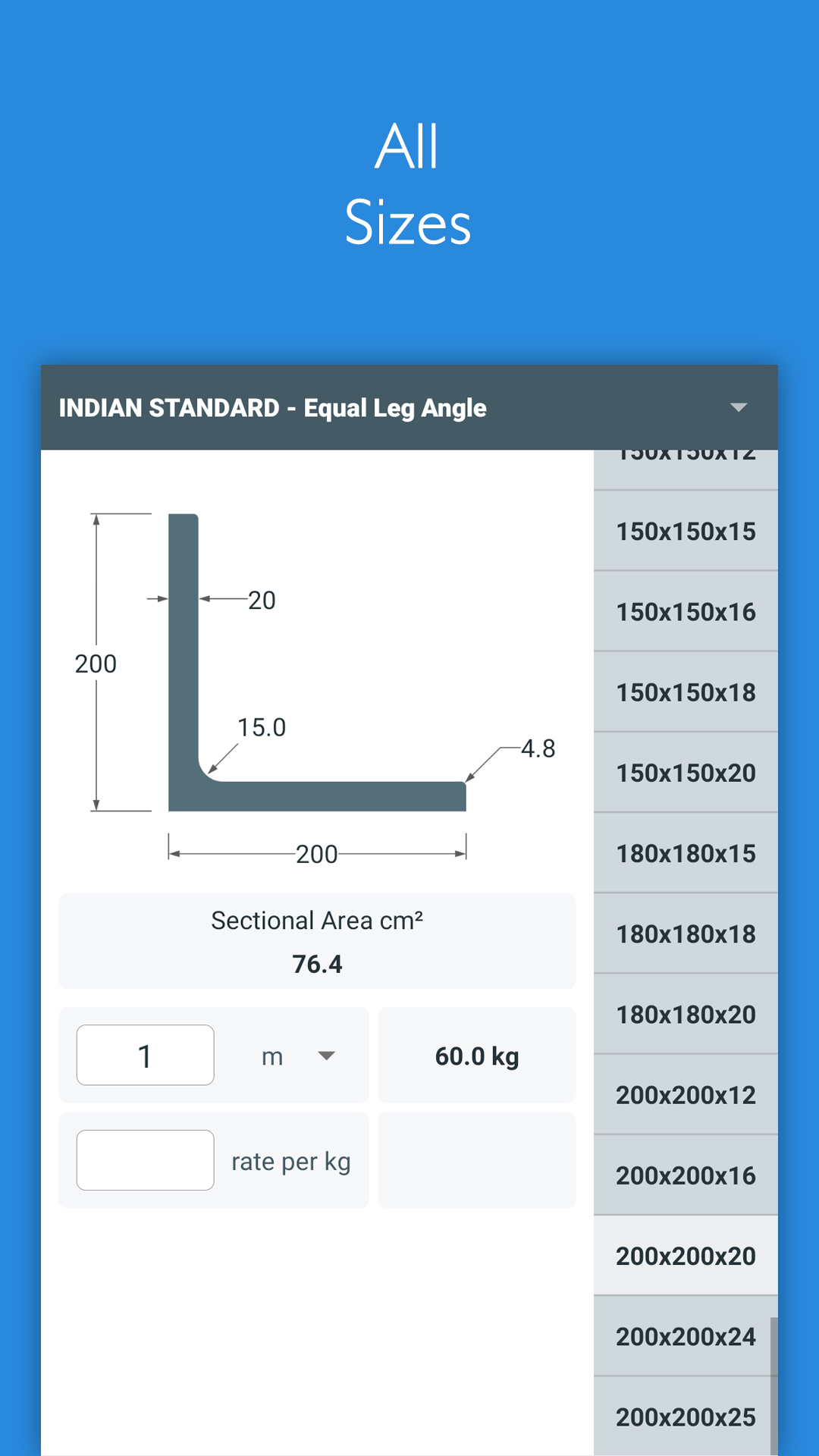 Indian Standard Steel Table – AngleBeam - App on Amazon Appstore