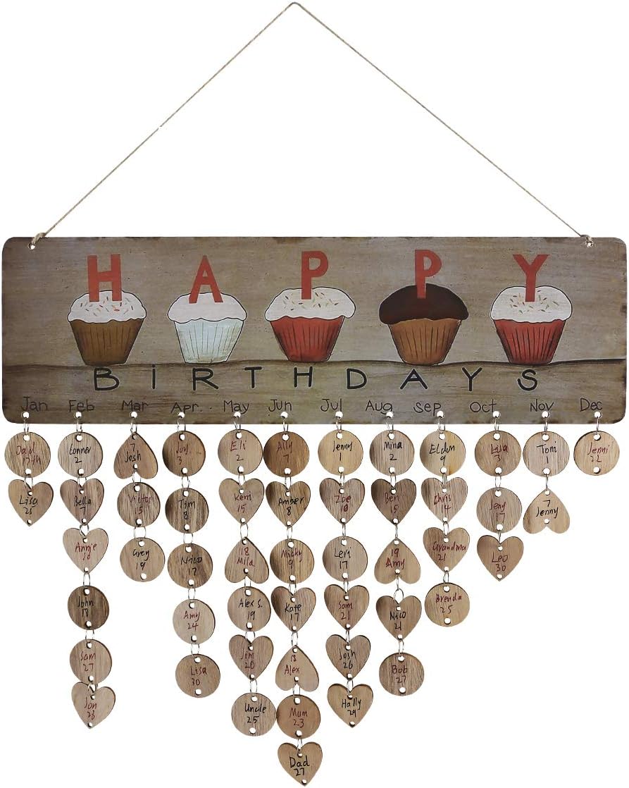 Amazon.com: Joy-Leo Gifts for Moms Dads - DIY Wooden Perpetual Birthday ...