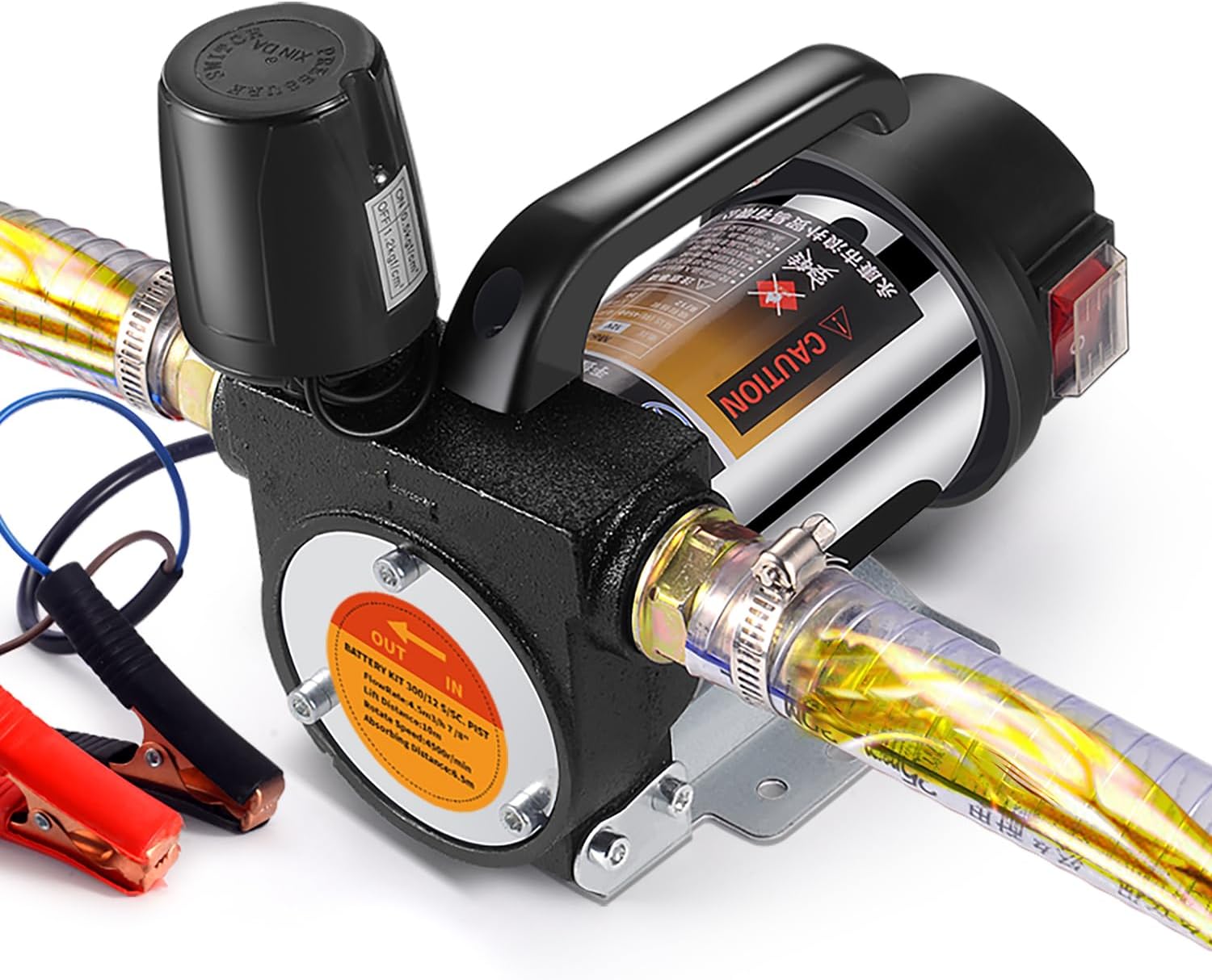 Kit de Bomba de Transferencia de Combustible,12GPM Bomba de Transferencia Diesel Portátil ...