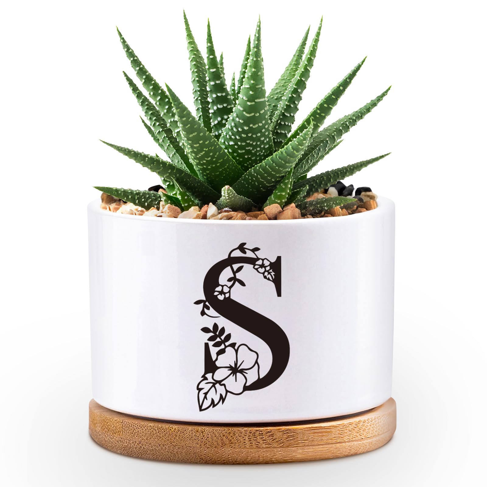 Amazon.com : Personalized Initial Letter Planter Gifts for Women ...
