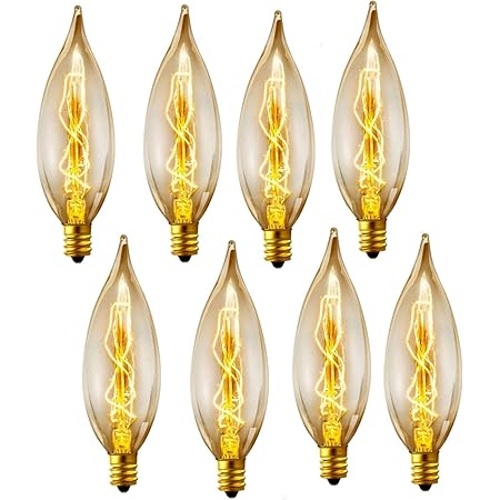 Globe Electric 80151 40W Vintage Edison Mini Tube Clear Glass Dimmable ...