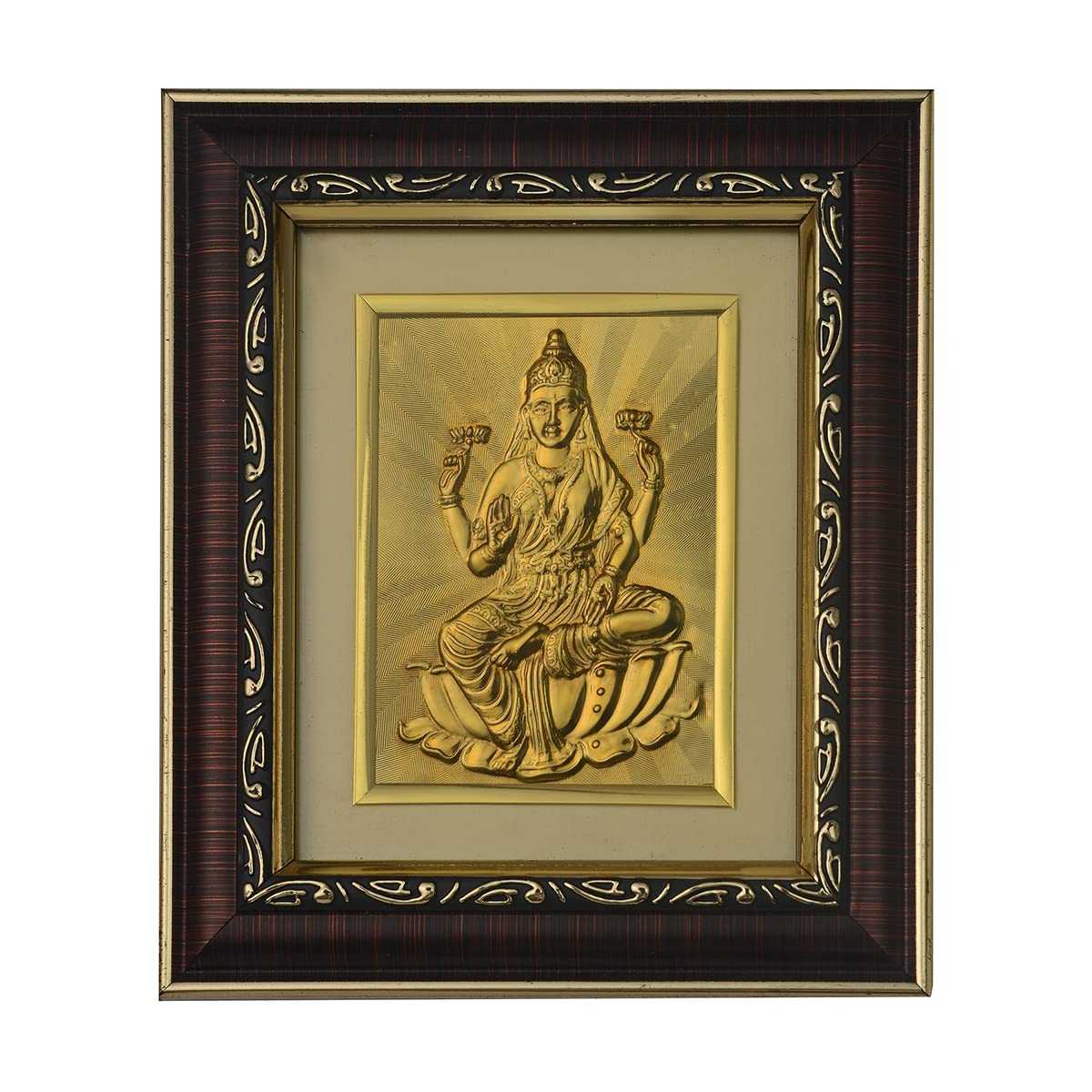 Lakshmi MATA Ji Gold Plated Photo Frame | Lakshmi MATA Frame for Diwali ...