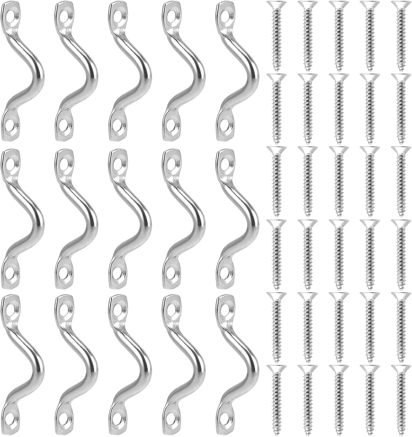 Amazon.com : 15Pcs Tie Down Deck Loop M4 316 Stainless Steel Boat Rope ...