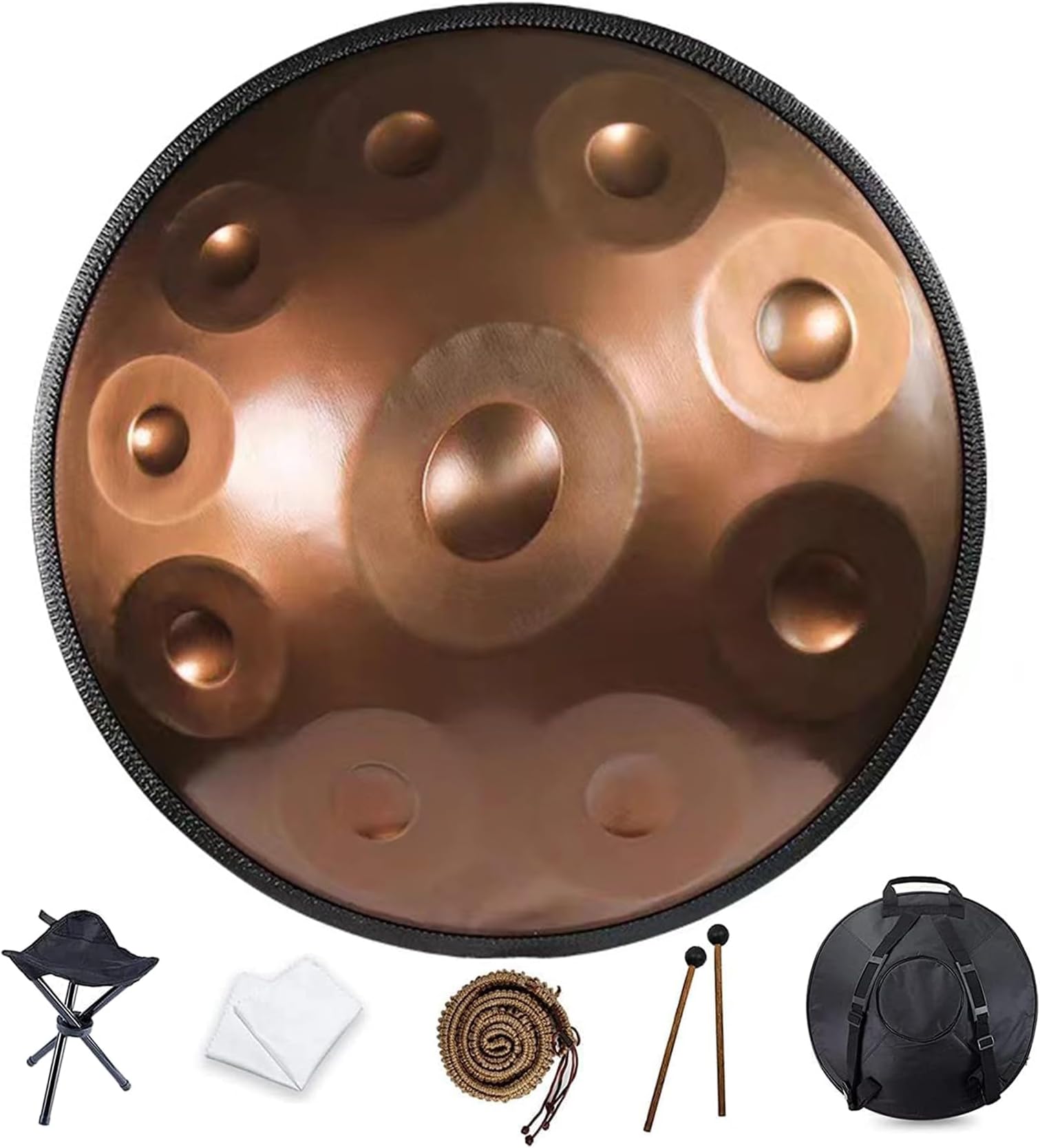 9/10/12 notes Handpan Drum Instrument,22 pouces in Handpan Drum In D ...