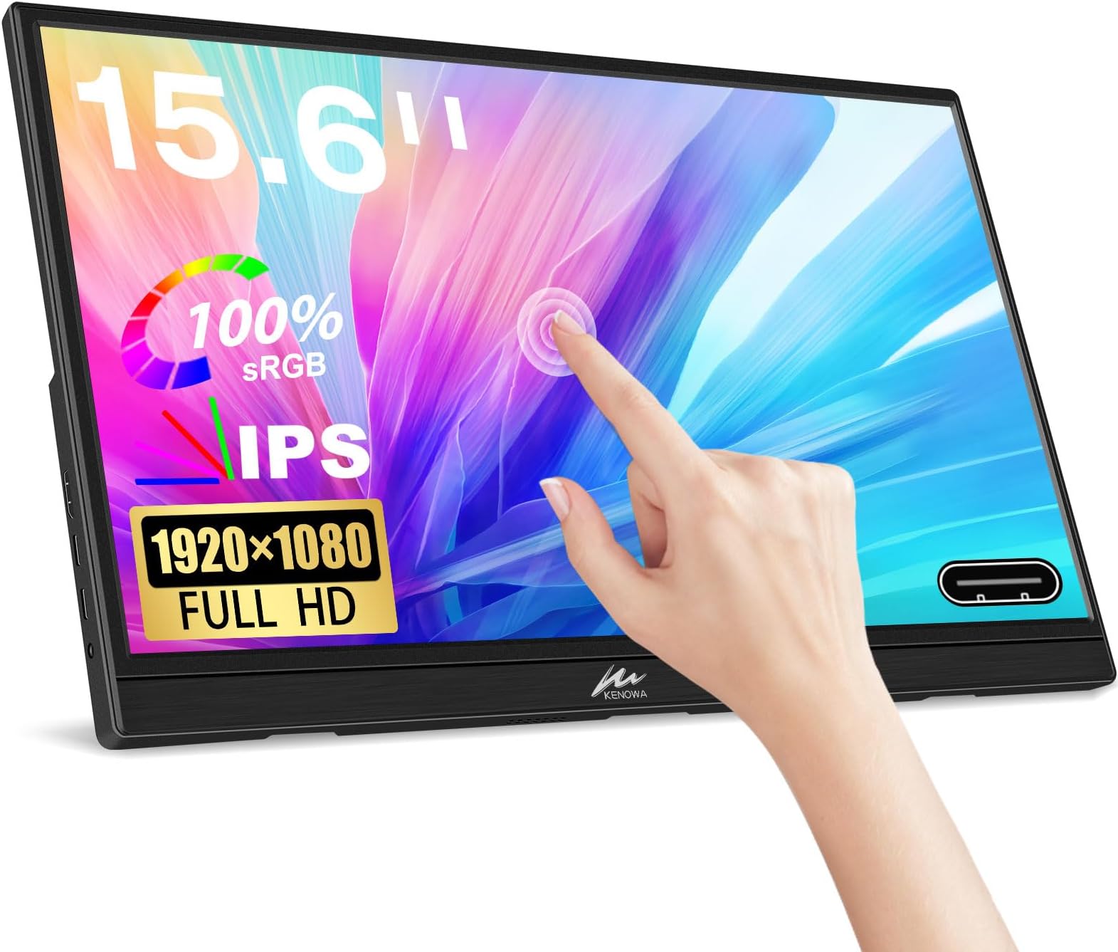 15,6 Pouces Écran Portable Tactile FHD 1080P USB-C Moniteur Portable ...