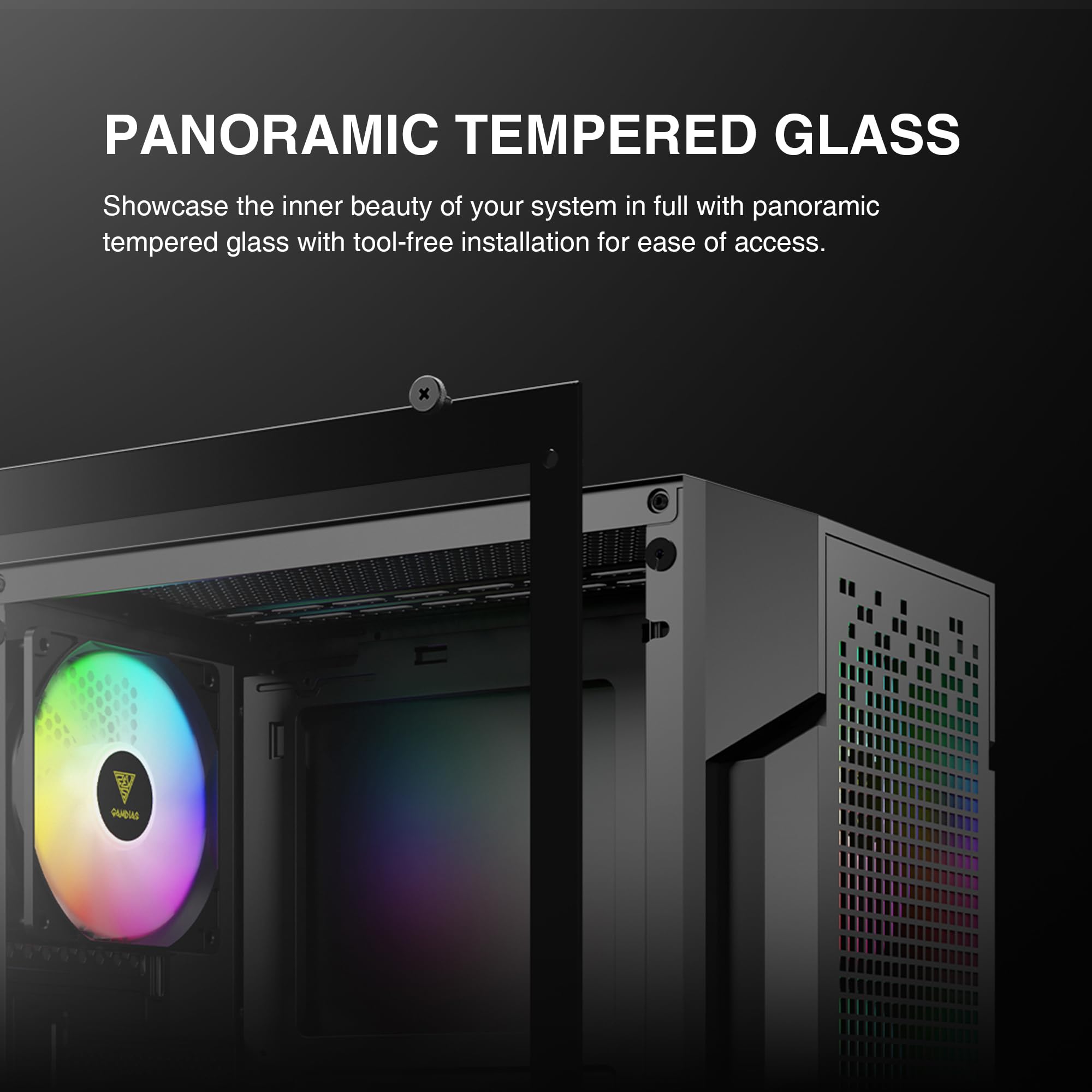 Snapklik.com : ATX Mid Tower Computer PC Case w/Tempered Glass, 3 Built ...
