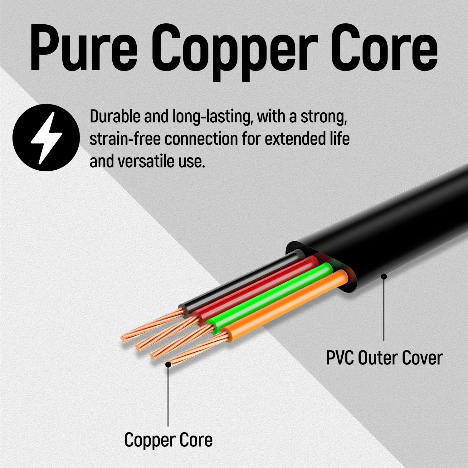 Snapklik.com : Uvital Phone Extension Cord 100 FT, Long Telephone ...