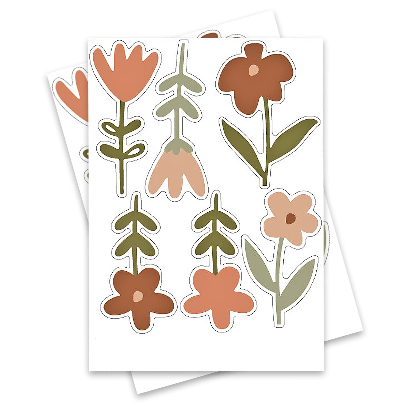 Snapklik.com : Boho Flowers Wall Stickers, Creative Peel And Stick ...