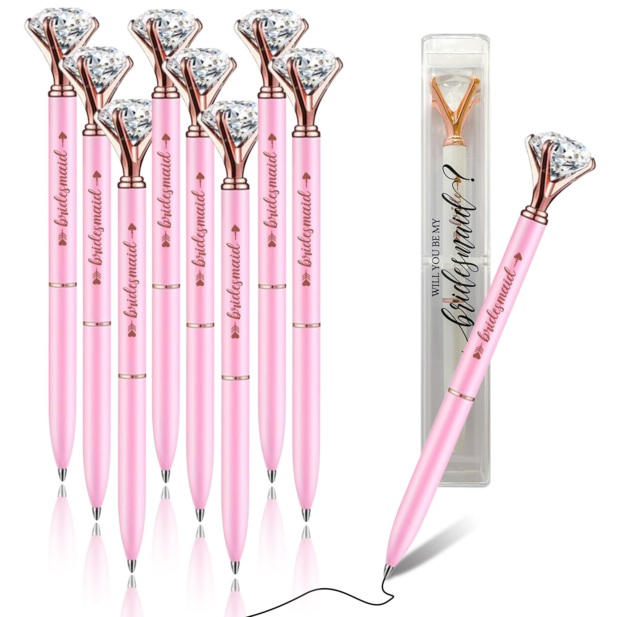 Amazon.com : LADY&HOME 10 Pcs Bridesmaid Pens Large Diamond Pens ...