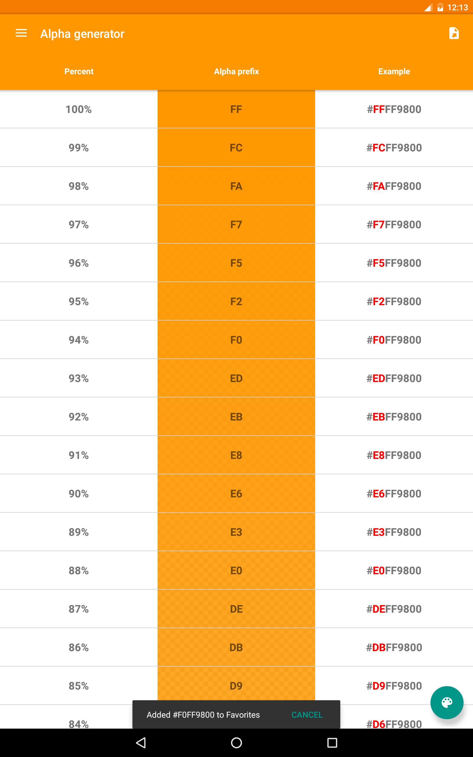 Alpha Hex Color for Android - App on Amazon Appstore