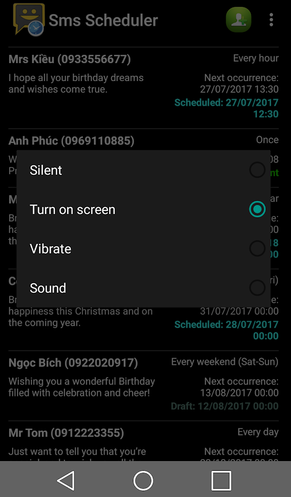 SMS Scheduler - App on Amazon Appstore
