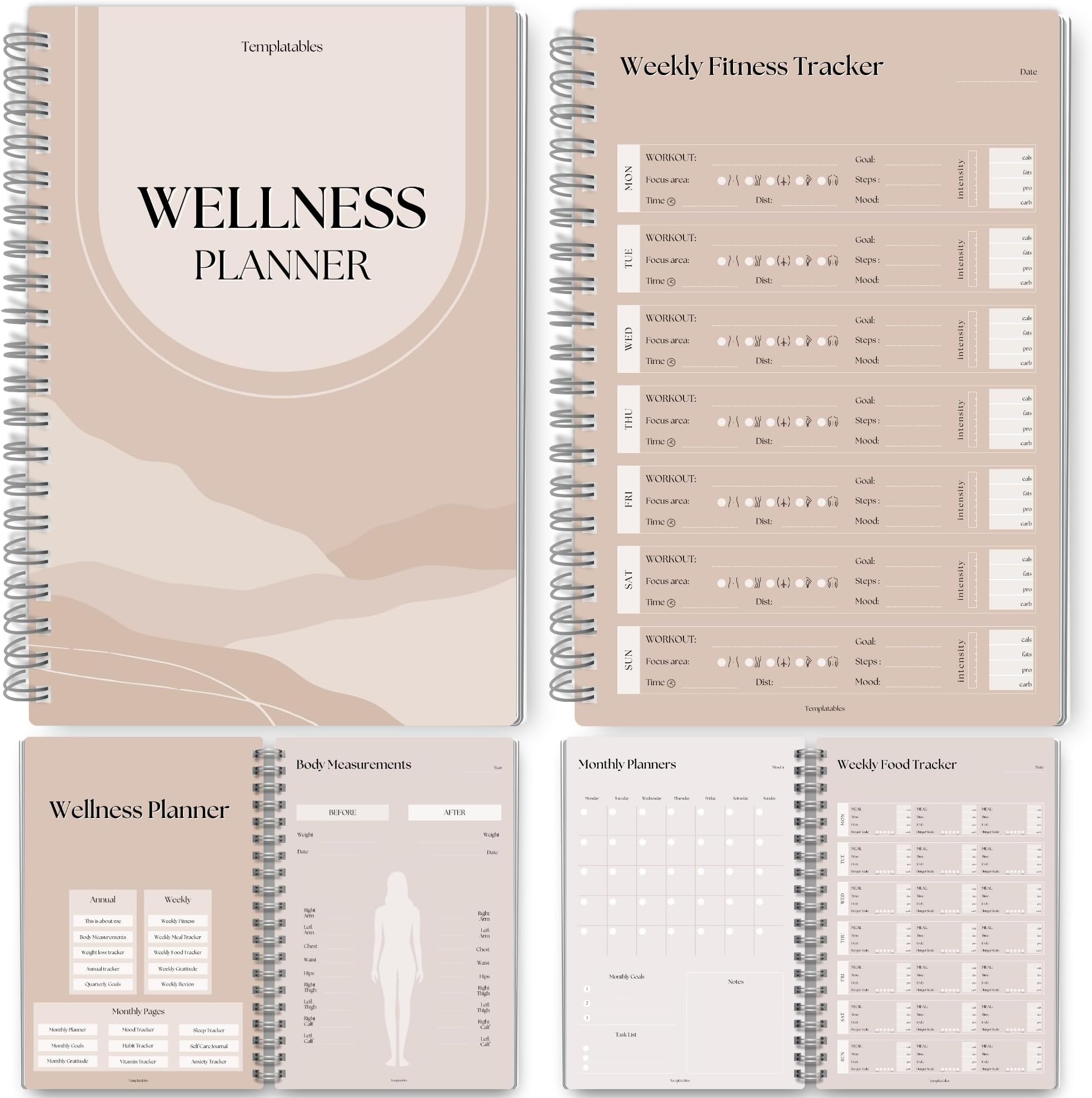 Wellness Journal - 90 Day Health, Fitness, Gratitude, Mindfullness ...