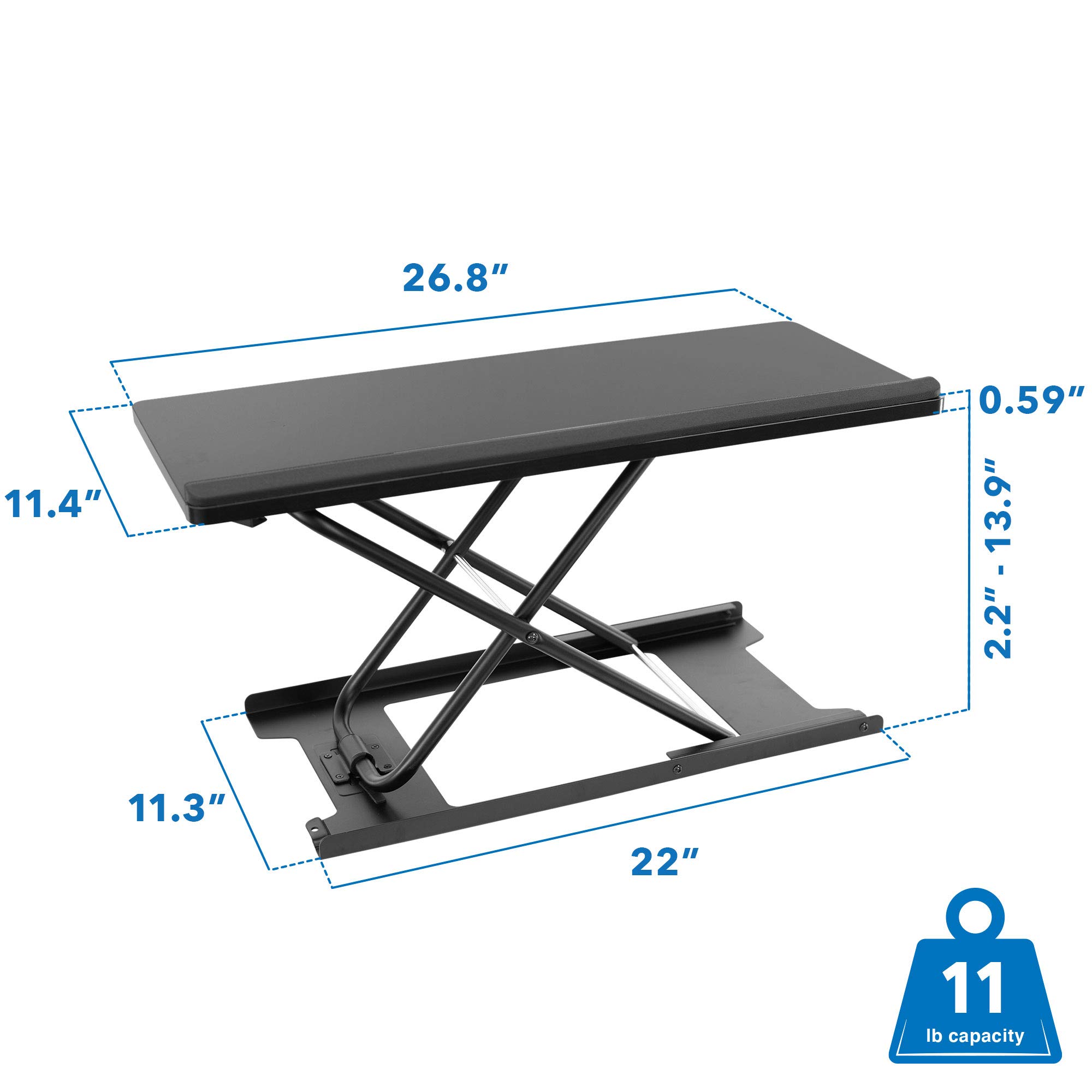 Buy MOUNT-IT! Standing Keyboard Lift [27 inches Heavy Duty] Adjustable ...