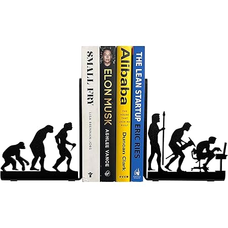 Zollyss Metal Non-Slip Bookend Bracket Heavy Book End Office Book ...