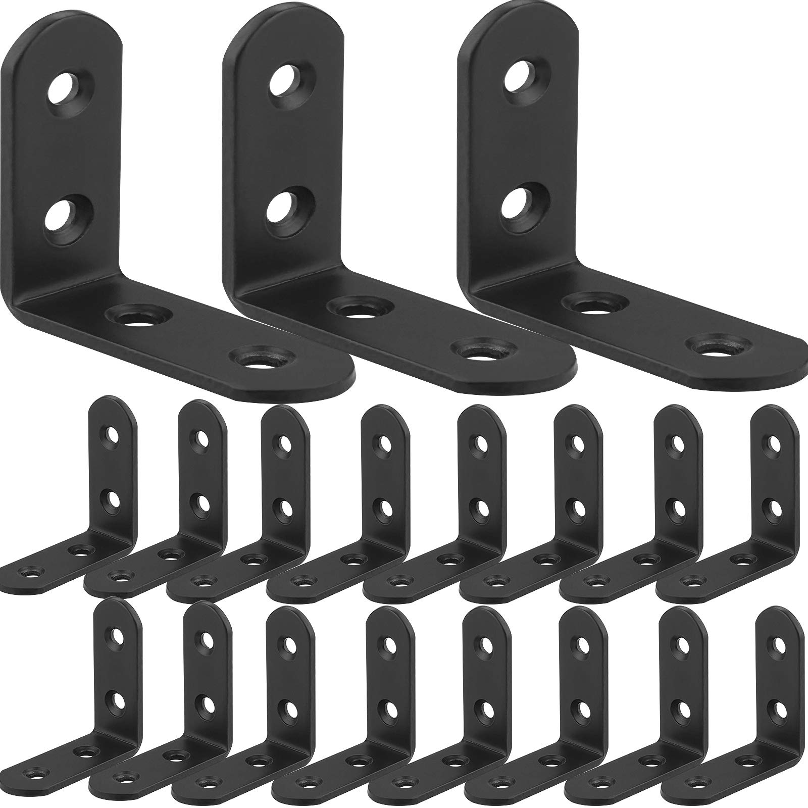 60pcs 2 Black Corner Brace 50mmx50mm Heave Duty Corner Brackets ...