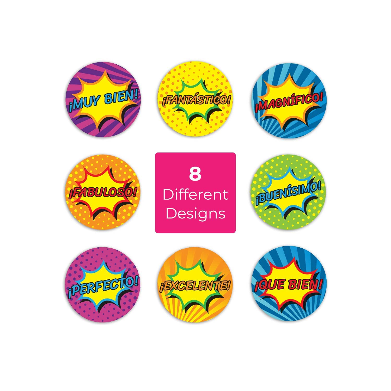 Snapklik.com : Spanish Reward Stickers / 500 Espanol Teacher Classroom ...