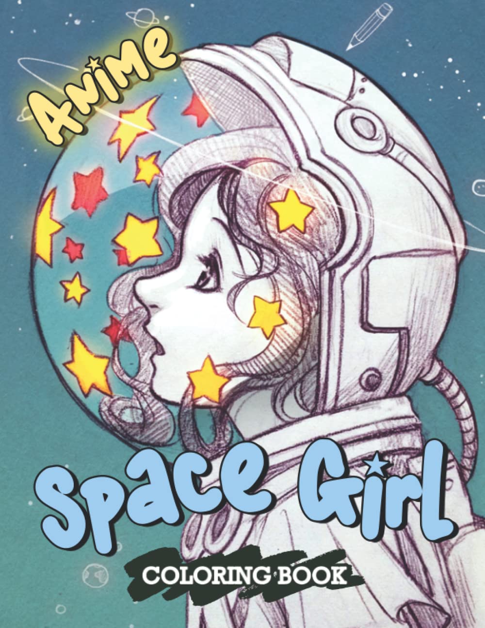 Buy Anime Space Girls Coloring Book: Improve Your Drawing And Coloring ...