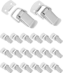QWORK Stainless Steel Locking Buckle Latches, 20 Pack Spring Loaded ...