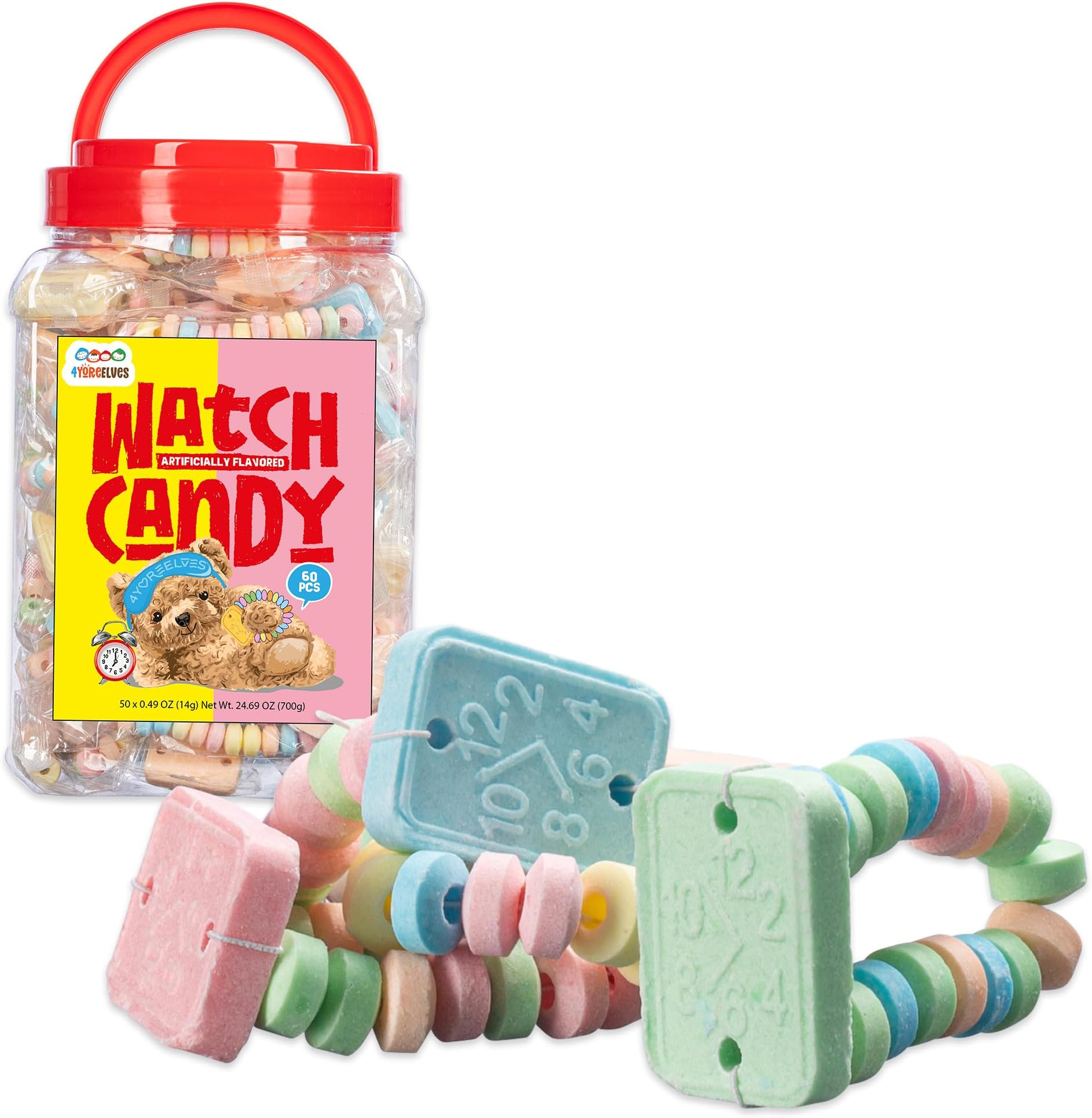 Amazon.com : 60 Candy Bracelet Watches Individually Wrapped, Taste ...