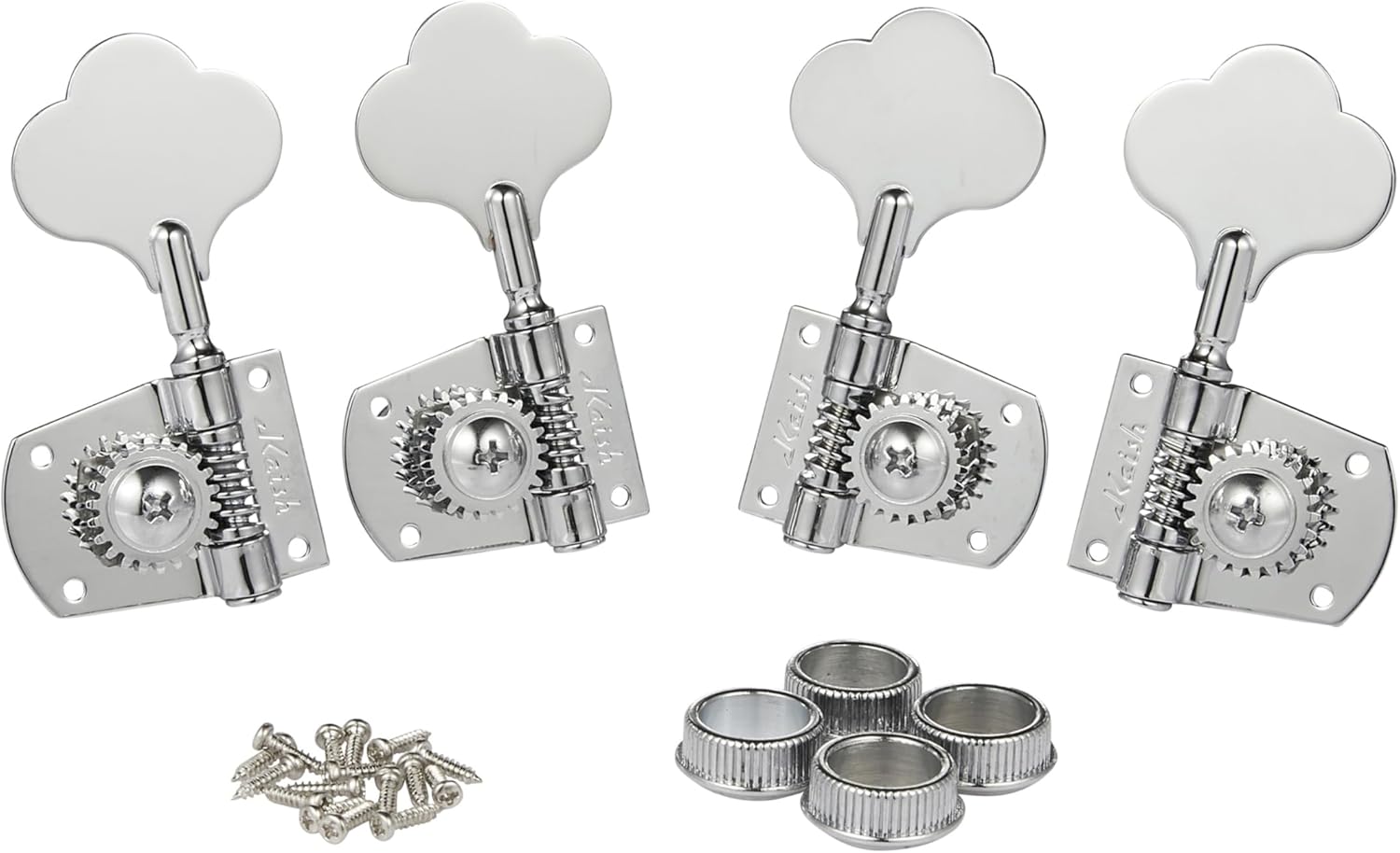 Amazon.com: KAISH Chrome 2+2 Cloverleaf Bass Tuners Bass Tuning ...