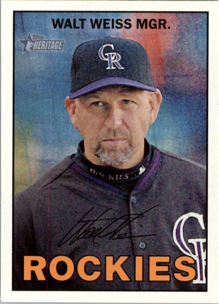 Amazon.com: 2016 Topps Heritage Baseball #272 Walt Weiss MG Colorado ...