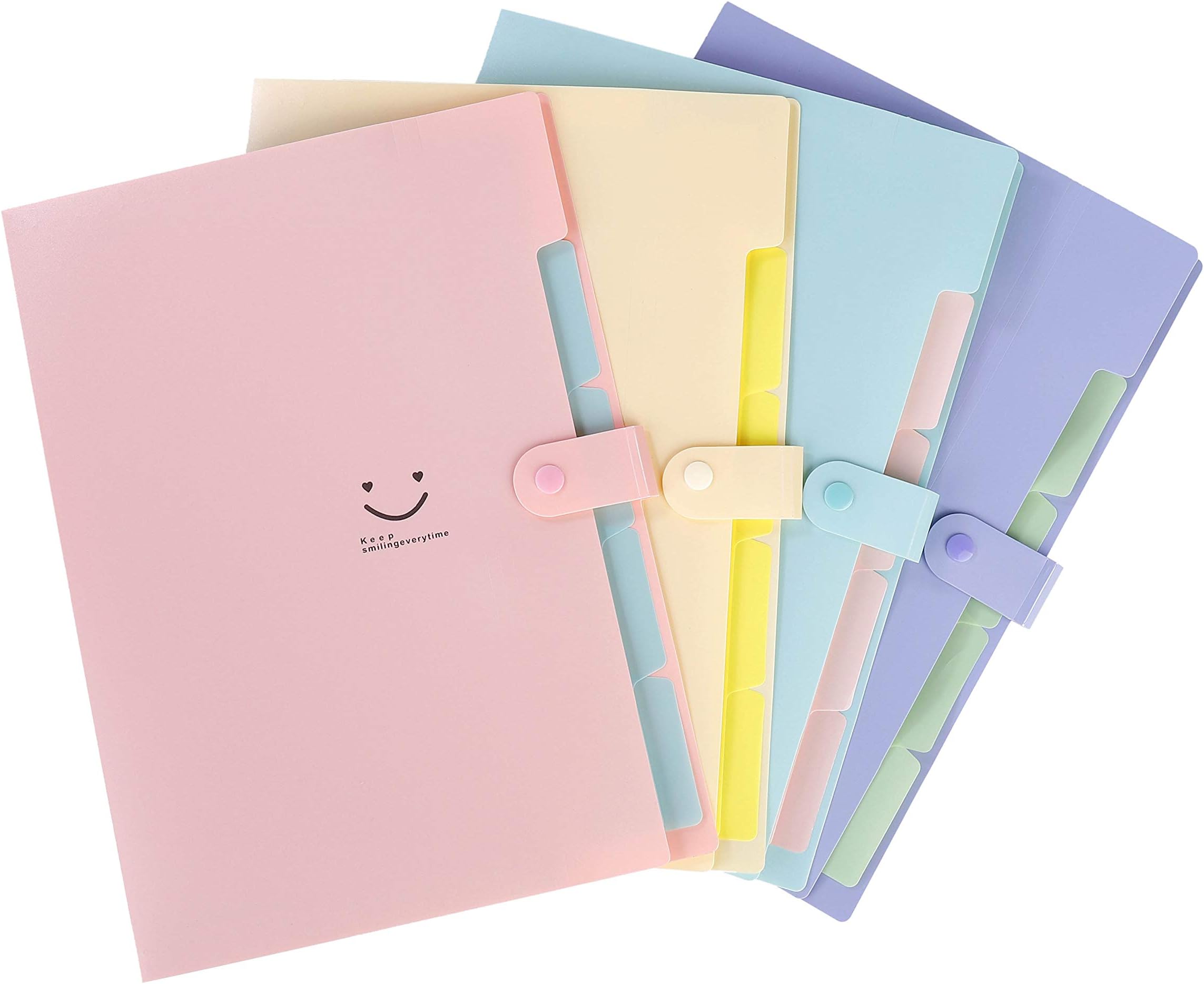 Expanding File Folders Document Organizers Plastic with 5 Expandable ...