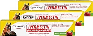 Amazon.com: Ivermectin Paste Dewormer - 6.08g dose @ 1.87%-Apple Flavored, 3 Count : Pet Supplies
