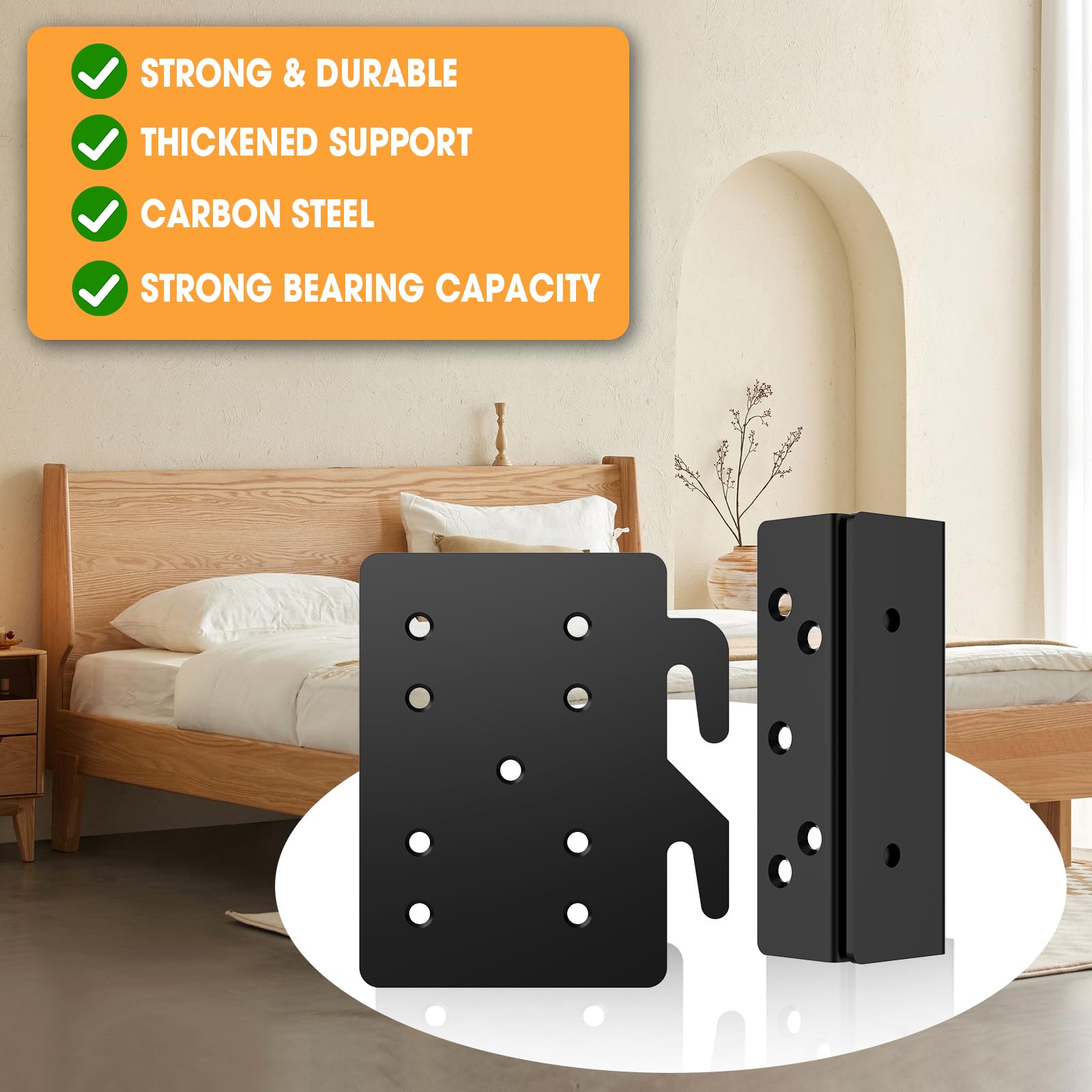 Snapklik.com : Bed Rail Bracket,Bed Frame Adapter For Headboard,Bed ...