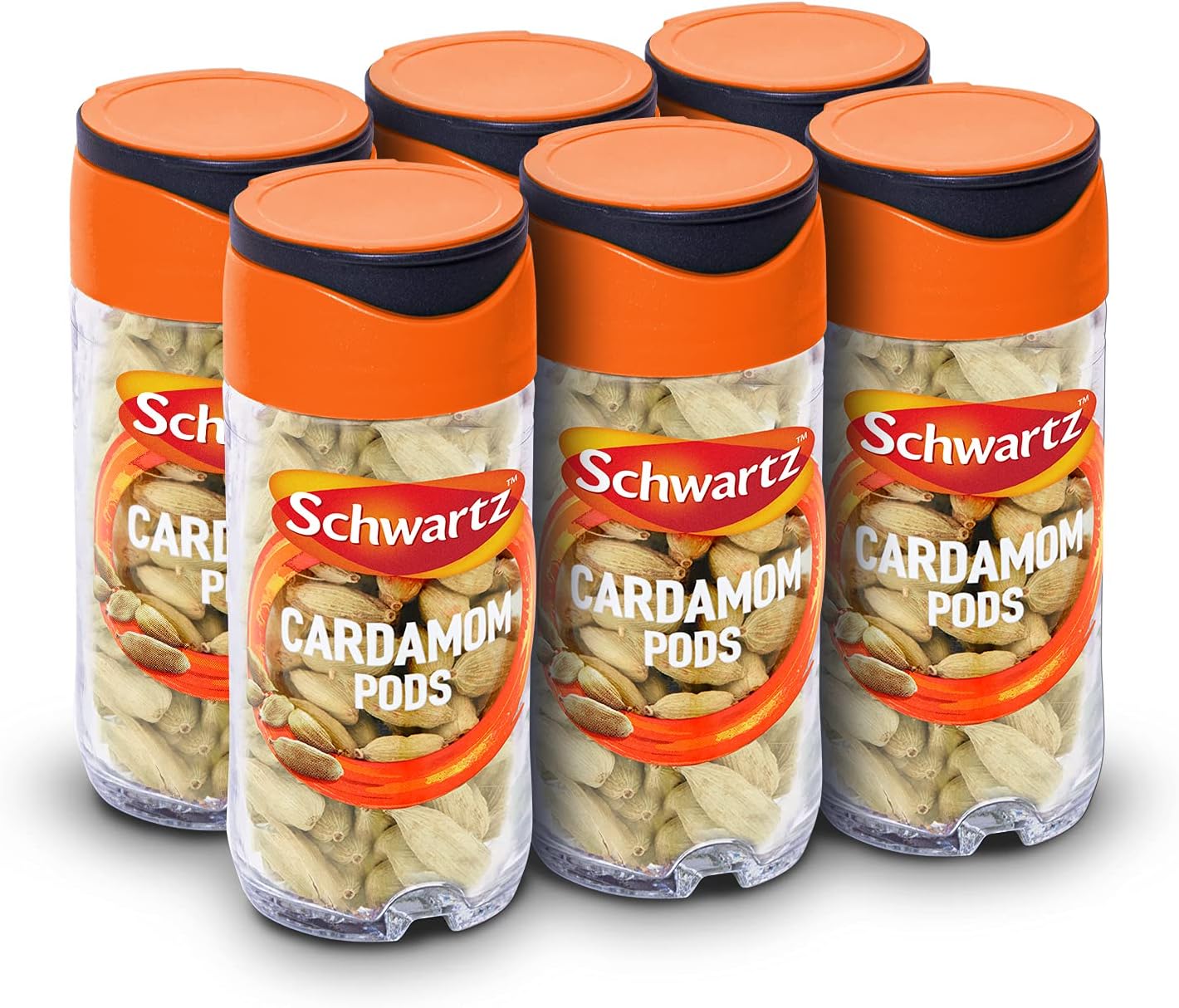Schwartz Cardamom Pods 26 G | Jar | Pack of 6 | Warm, Spicy, Sweet ...